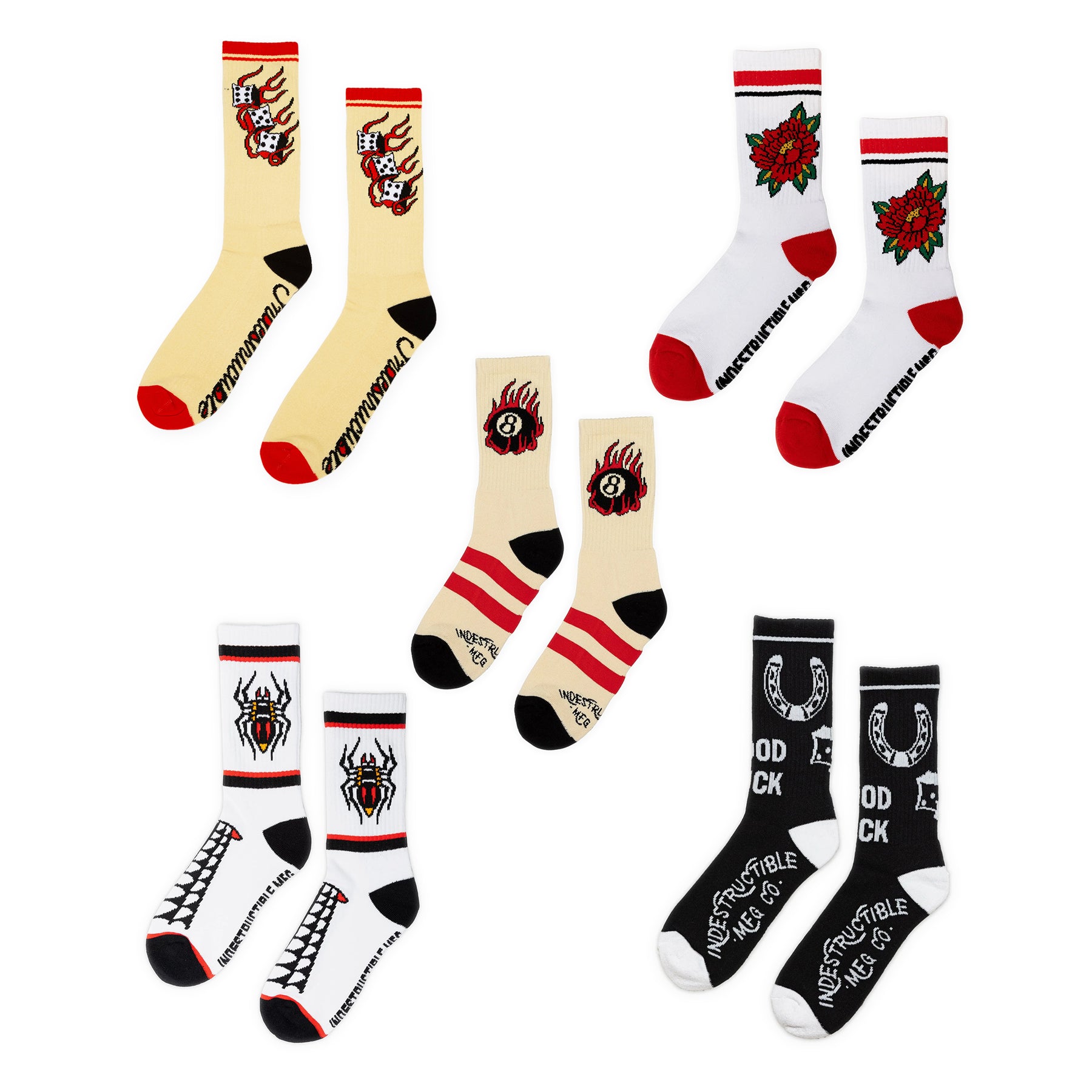 5 Pack Sock Combo | Large – Indestructible MFG